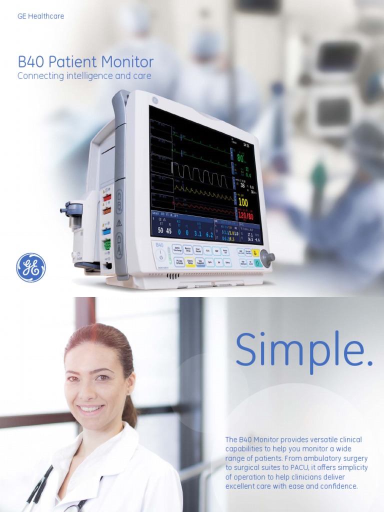 B40 Patient Monitor | PDF | Monitoring (Medicine) | Health Care
