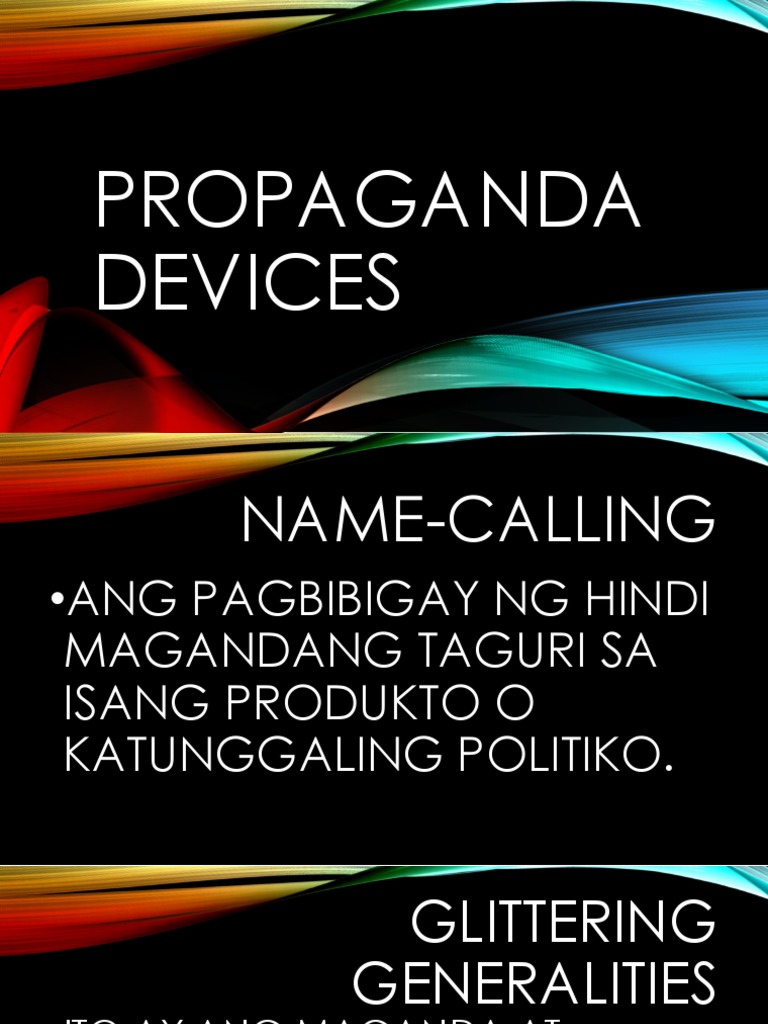 Propaganda Devices | PDF