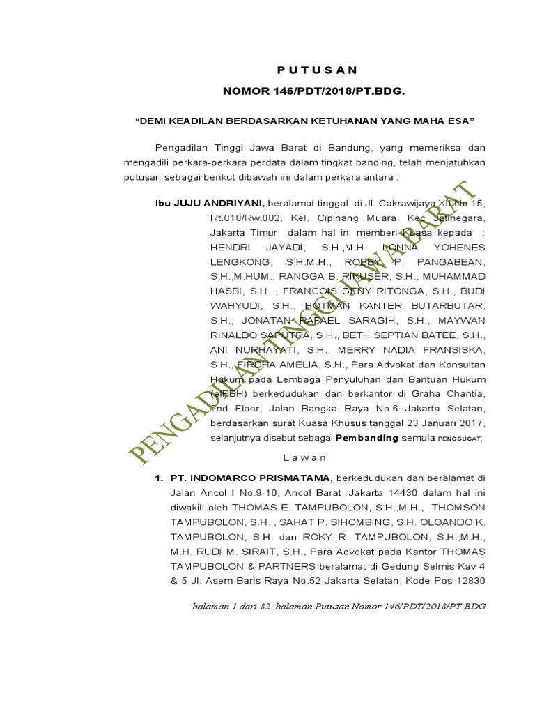 Putusan Kasus Perdata | PDF