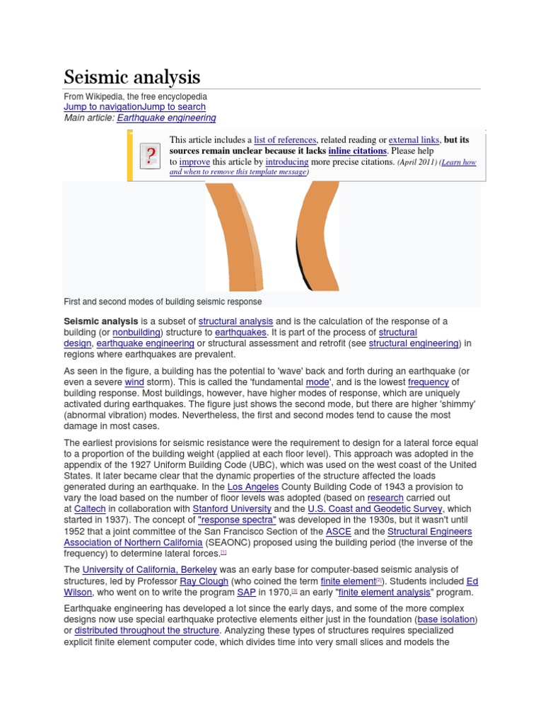 Seismic Analysis Methods | PDF | Solid Mechanics | Applied Mathematics