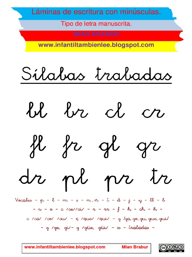 Cuadernillo de Sílabas Trabadas | PDF | Ocio | Naturaleza