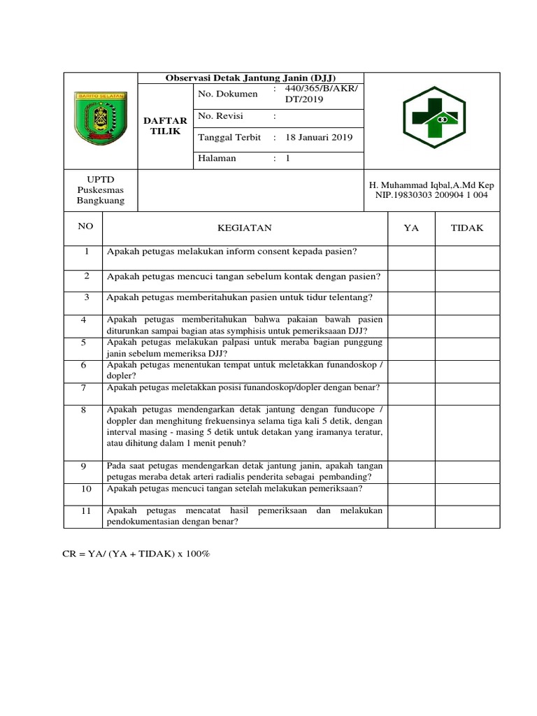 Observasi DJJ Normal Trimester 2 | PDF