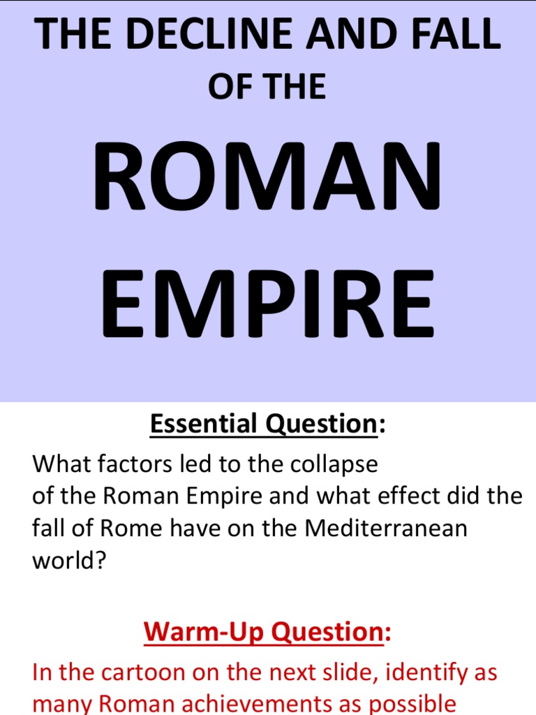 Fall of The Roman EmpireCJ | PDF | Roman Empire | Germanic Peoples