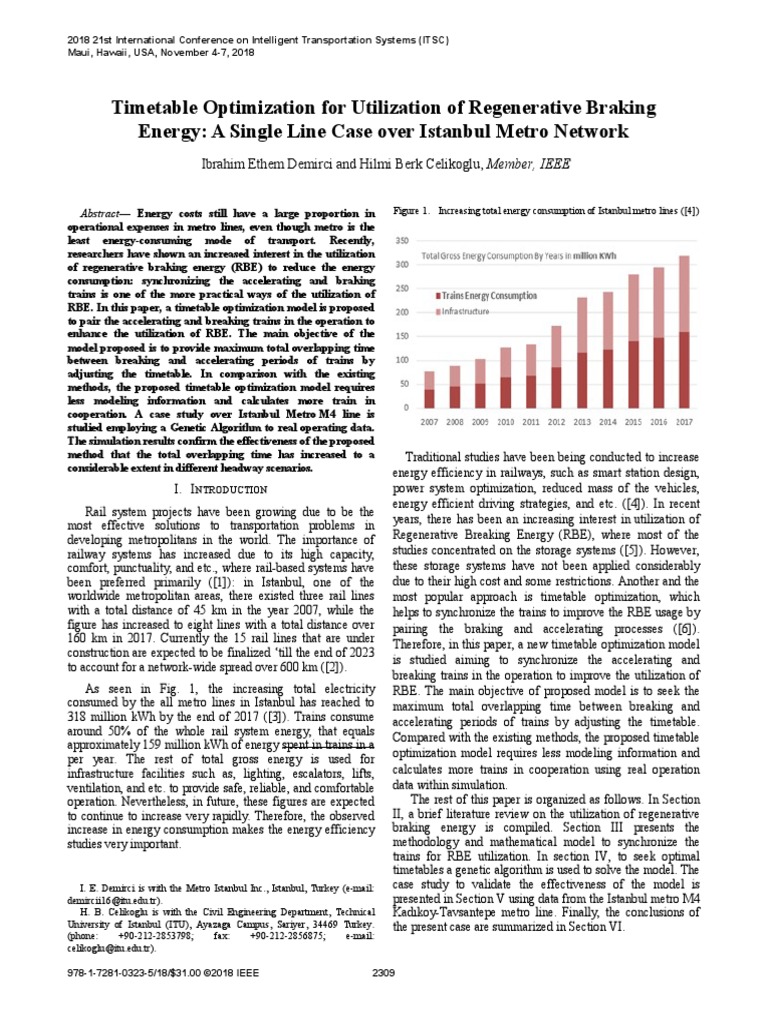 Timetable Optimization For Utilization Of Regenerative Braking Energy