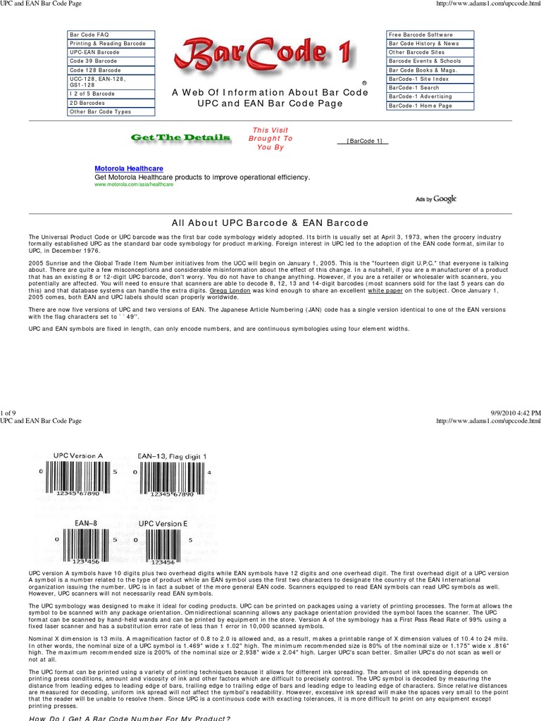 Bar Codes of The Different Countries Read | PDF | Universal Product ...