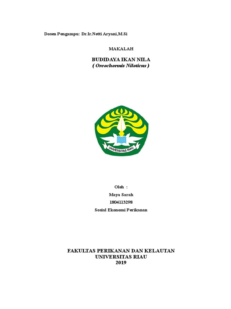 Budidaya Ikan Nila Pdf