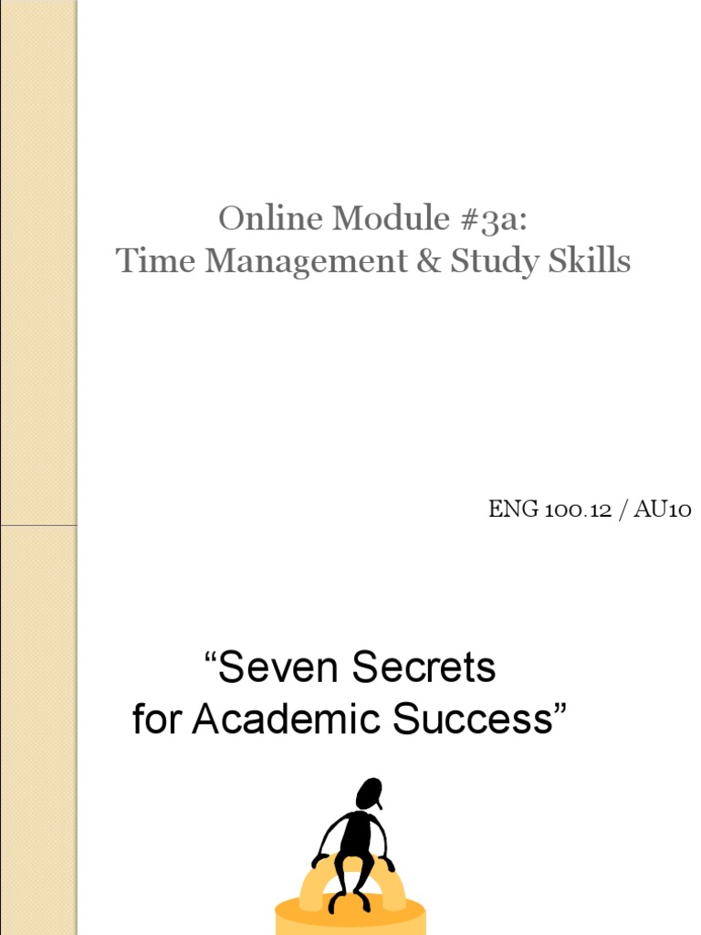 On-Line Module #3a Time Managment & Study Skills | PDF | Homework ...