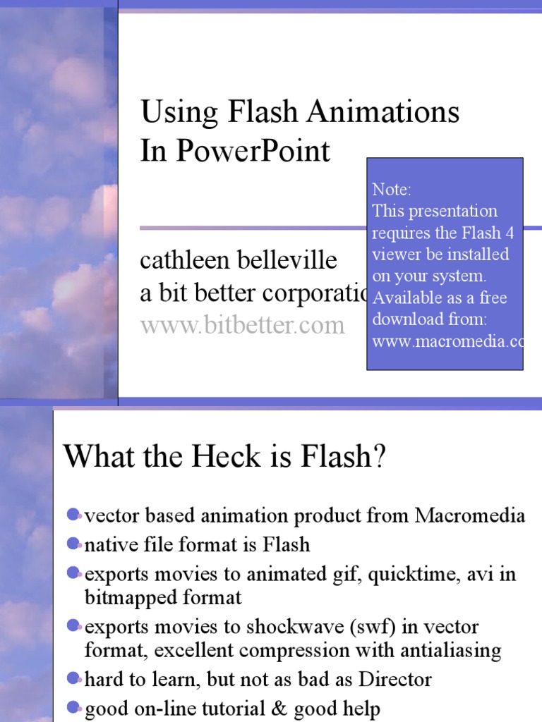 Flash Animations in PowerPoint Guide | PDF | Adobe Flash | Computing ...