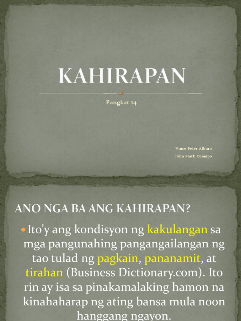 Kahirapan | PDF