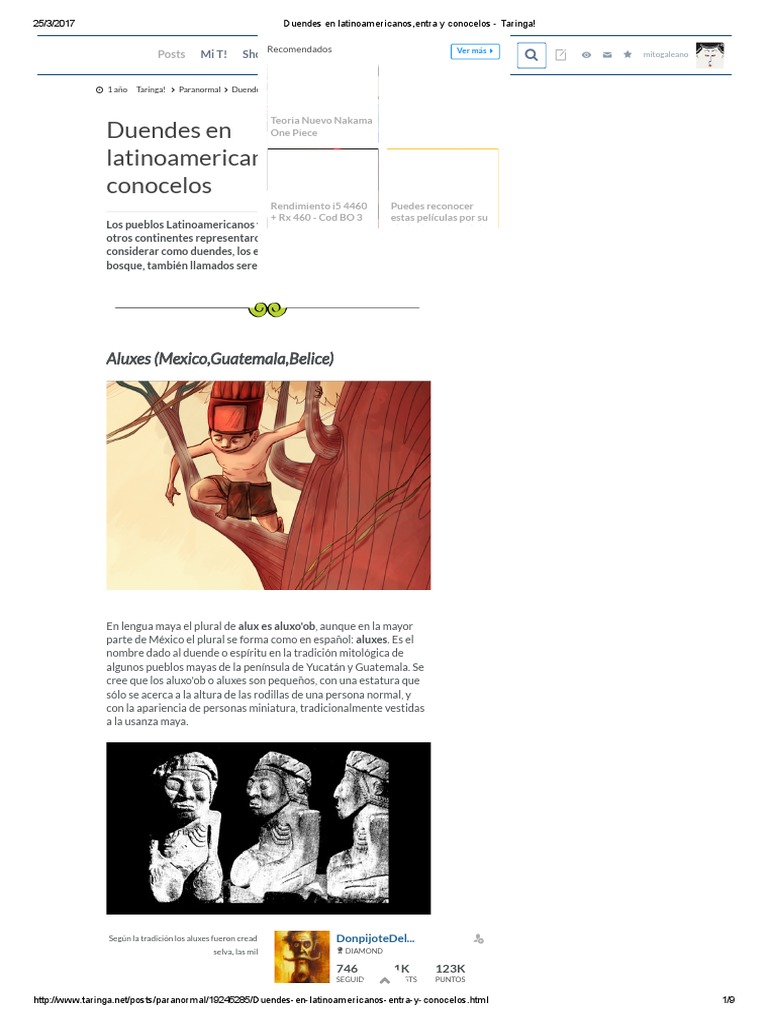 Duendes en Latinoamericanos, Entra y Conocelos | PDF | Criaturas ...