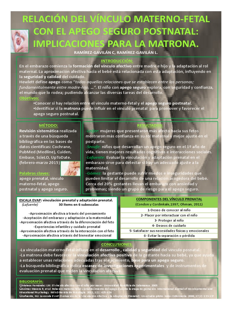 Relacion Del Vinculo Materno-Fetal | PDF | Teoría de apego | Partería