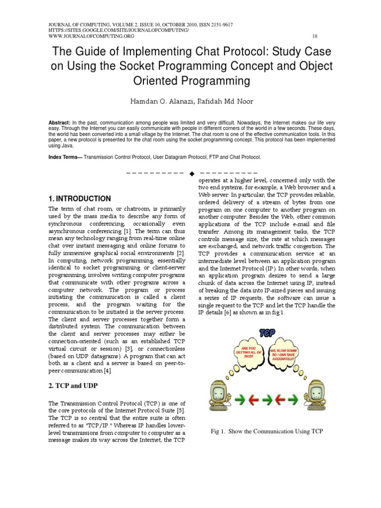 The Guide of Implementing Chat Protocol: Study Case On Using The Socket ...