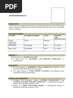 B.Tech Student Resume Format | PDF | Energy And Resource | Nature