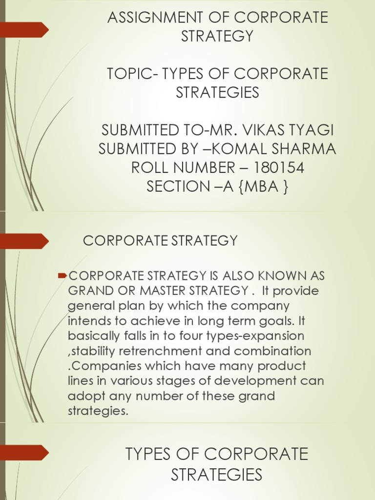 Corporate Strategy | PDF | Strategic Management | Microeconomics