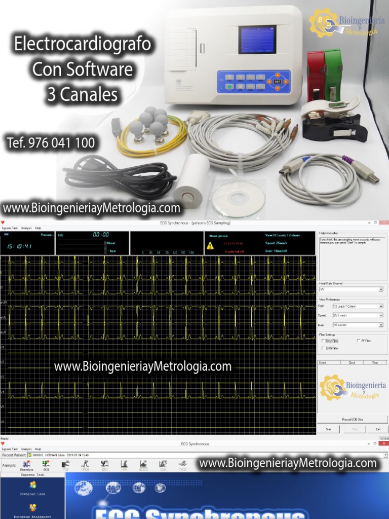 Electrocardiógrafo Contec ECG-300G | PDF | Electrocardiografia | Tecnología digital