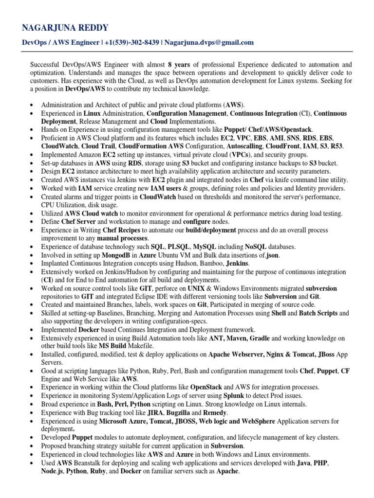 DevOps AWS - Nagarjuna | PDF | Cloud Computing | Amazon Web Services