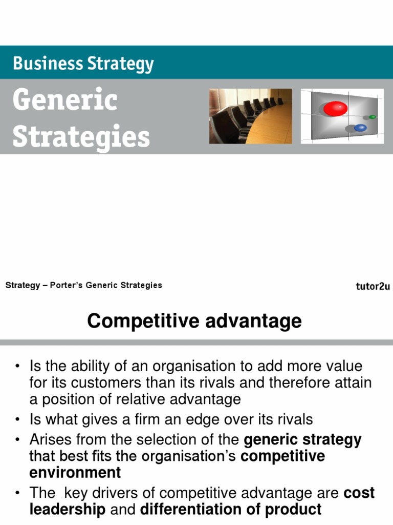 Strategy - Porter's Generic Strategies | PDF | Competitive Advantage ...