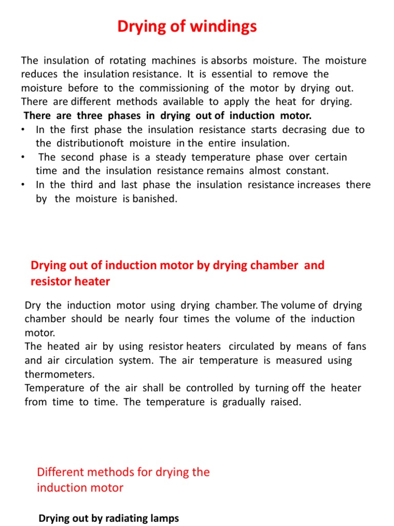 Drying of Windings: There Are Three Phases in Drying Out of Induction ...