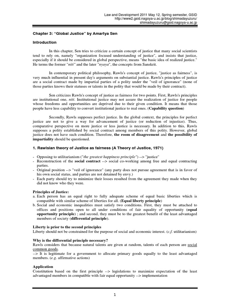 Law and Development | PDF | John Rawls | Justice