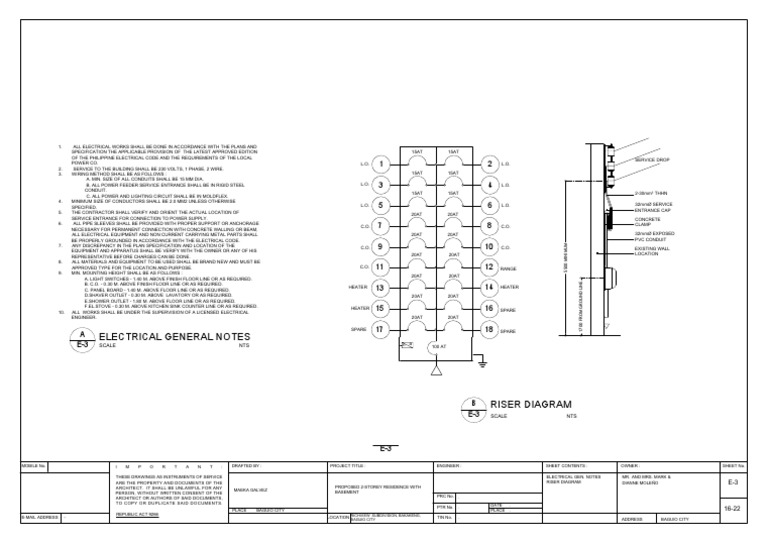 Sample Electrical Plan | PDF | Equipment | Components