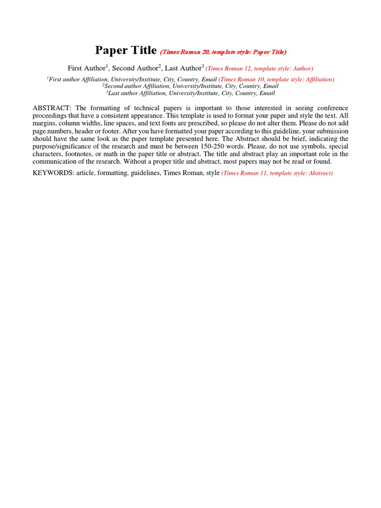 Your Name RAIS Abstract Template | PDF