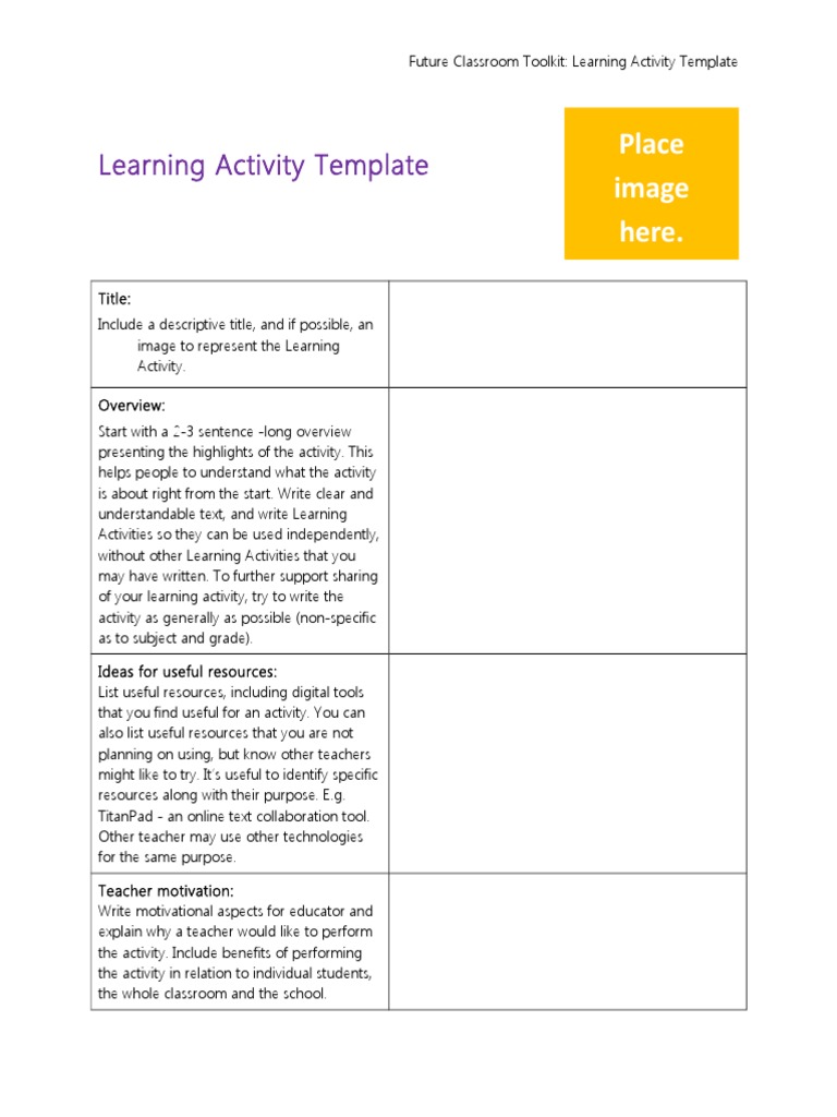4.1x - Learning Activity Template | PDF | Motivation | Motivational