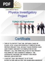 Phy Proj Class 12 - Mutual Induction | PDF | Electromagnetic Induction | Inductor