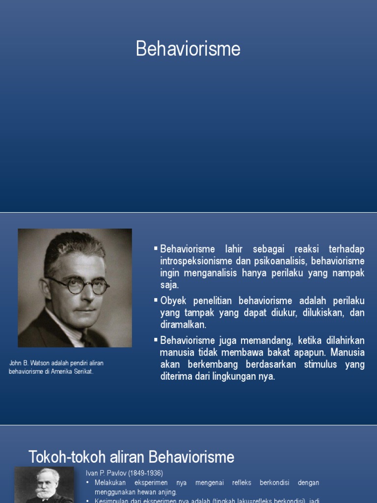 Tokoh dan Prinsip Behaviorisme | PDF