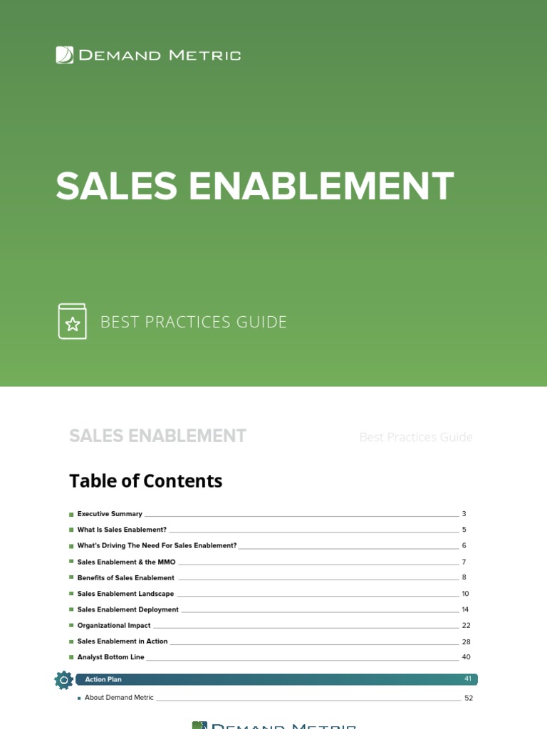 Sales Enablement Best Practices Guide | PDF | Sales | Software As A Service