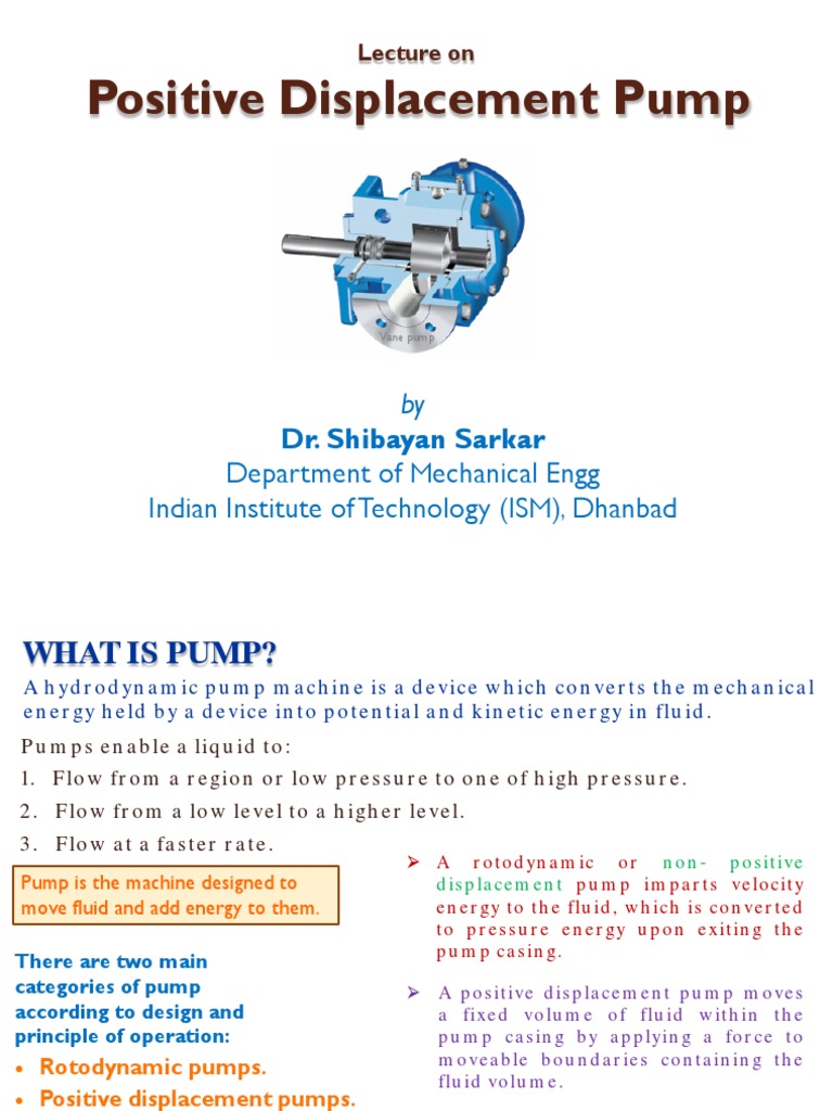 MMC 16101 - Positive Displacement Pump - 01 | PDF | Pump | Turbomachinery