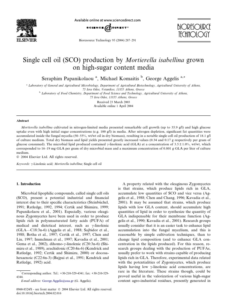 Single Cell Production | PDF | Glucose | Growth Medium