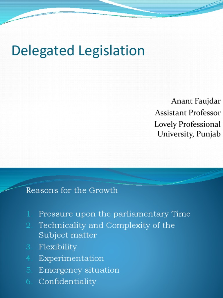 Delegated Legislation | PDF | Public Law | Government Information