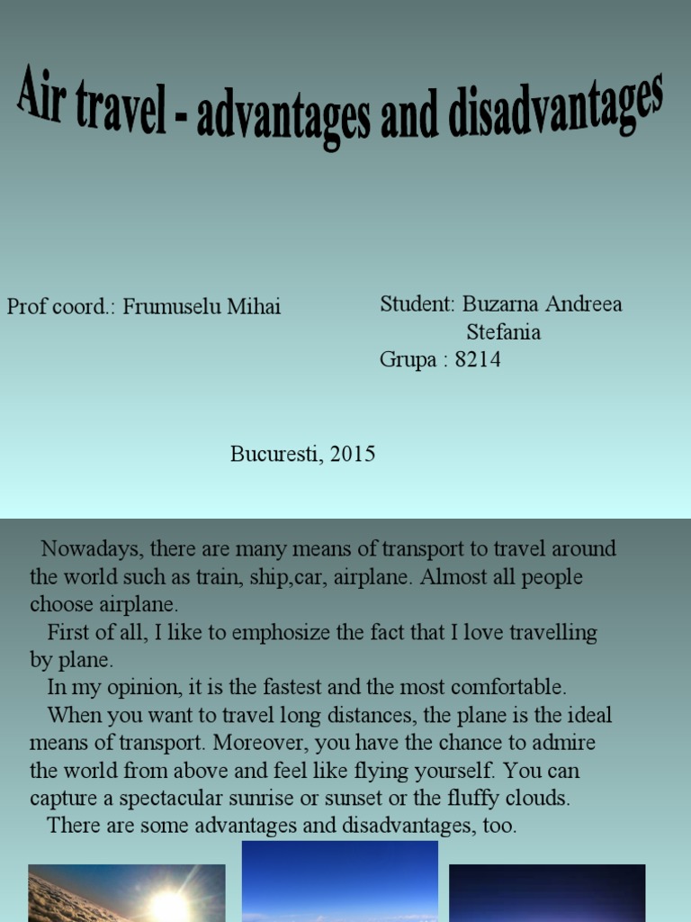 The Advantages and Disadvantages of Air Travel: A Balanced Perspective ...