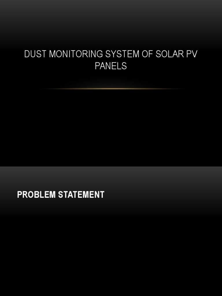 Dust Monitoring System of Solar PV Panels | PDF | Photovoltaics ...