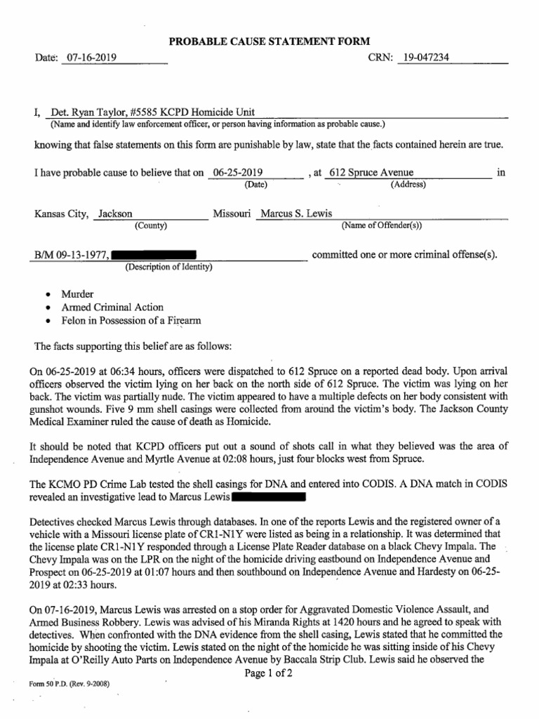 Charging Document in Brooklyn Lindsey Homicide | United States Federal ...