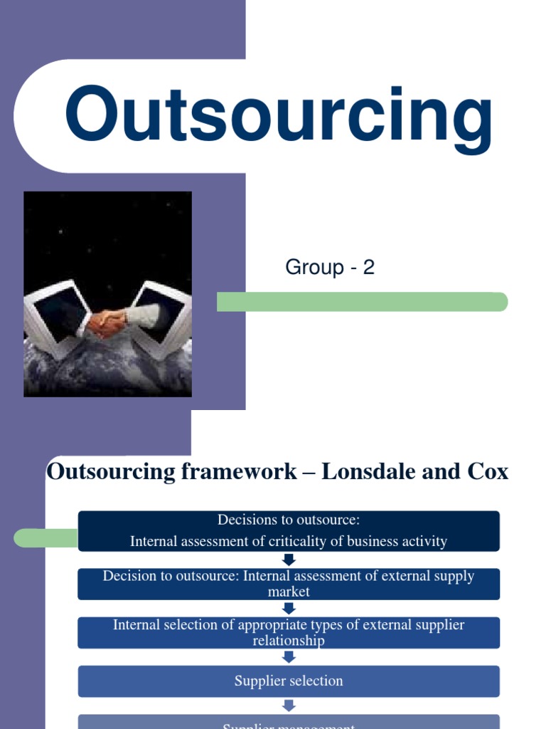Outsourcing: Group - 2 | PDF | Six Sigma | Outsourcing