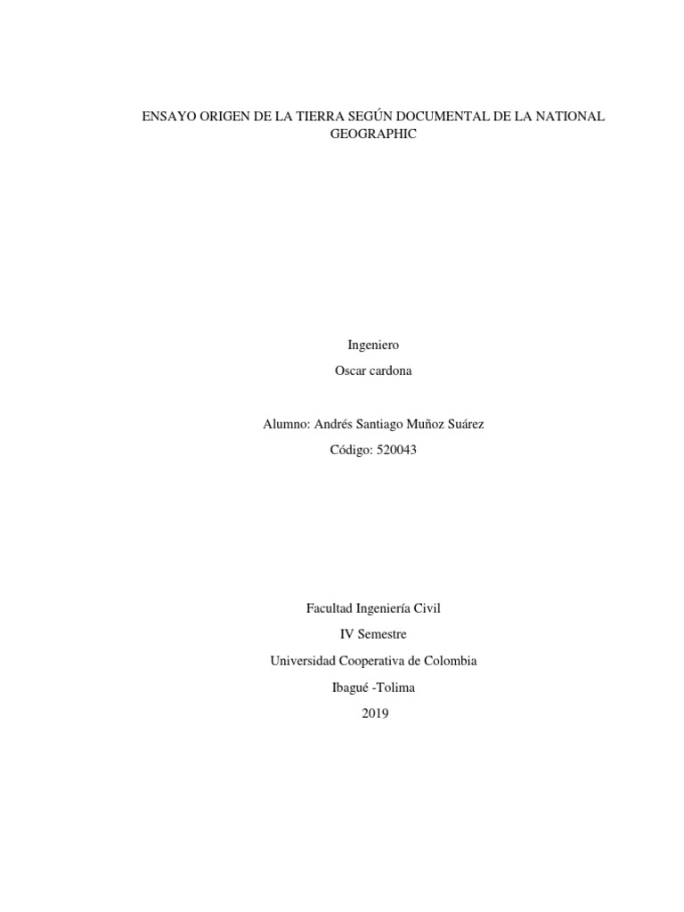 Ensayo Origen de La Tierra | PDF | Tierra | Dom Ensayo Origen de La Tierra | PDF | Tierra | Dom