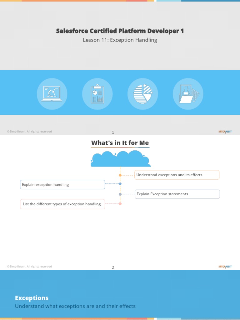 Salesforce Certified Platform Developer 1: Lesson 11: Exception ...