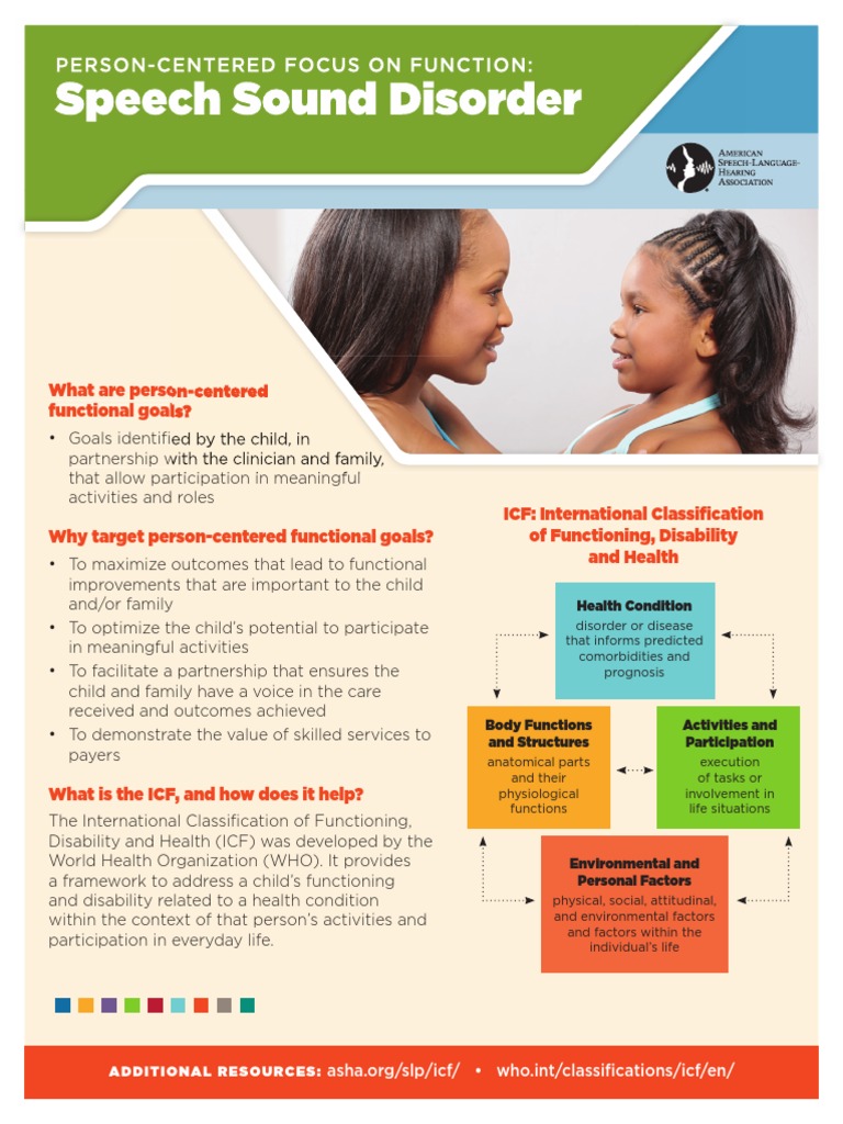 Person-Centered Speech Goals for Speech Sound Disorder | PDF | Clinical ...