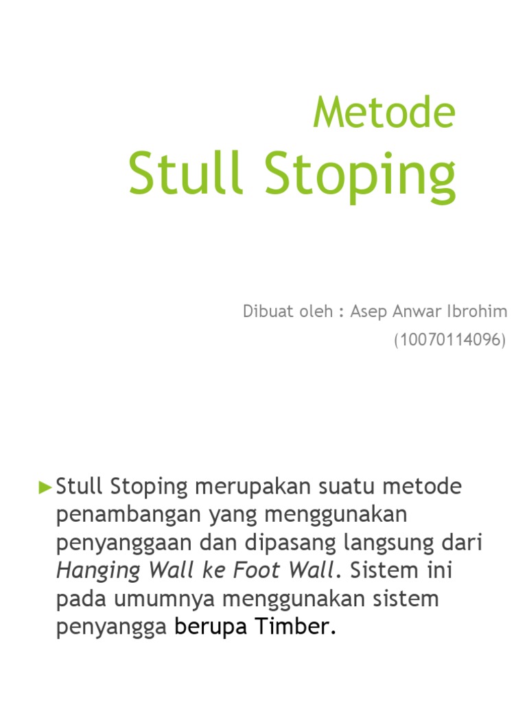 MPBT Stull Stoping | PDF