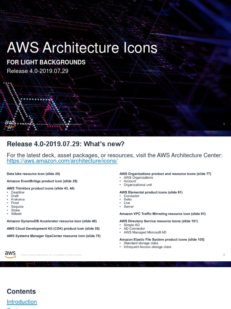 AWS Architecture Icons Deck For Light BG 20190729 Legacy | PDF | Amazon ...