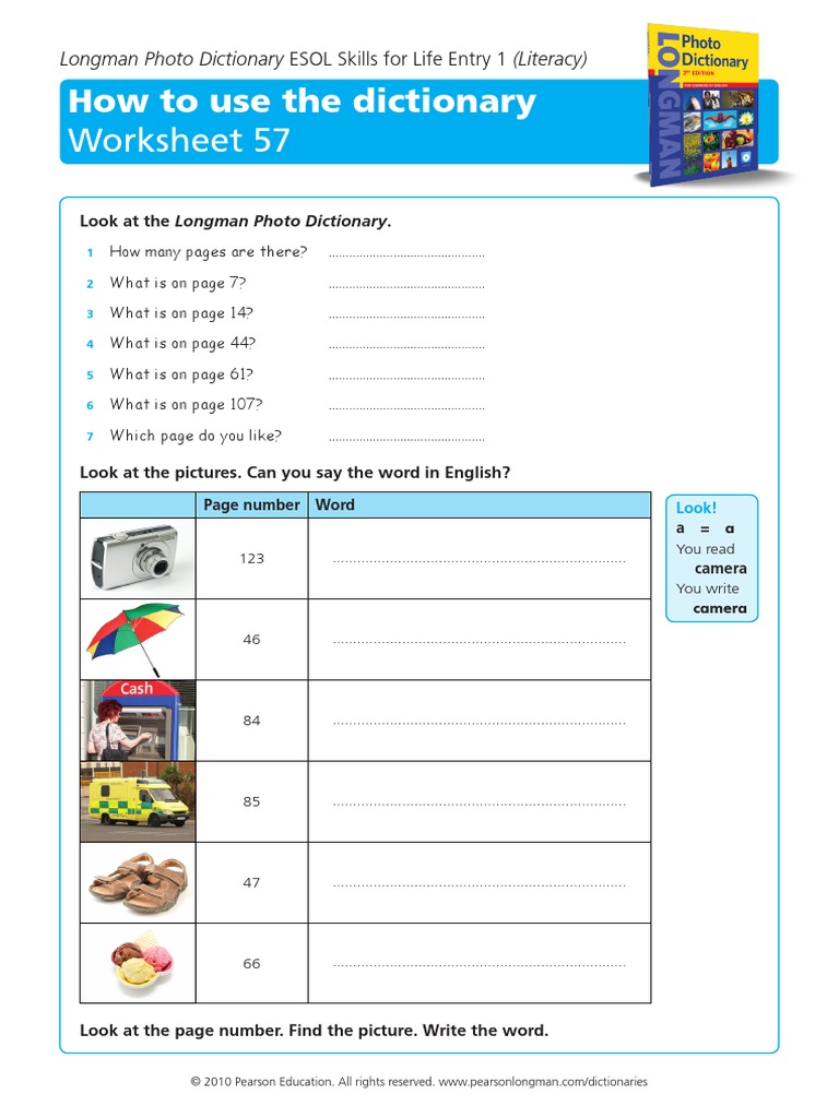 Longman Photo Dictionary 3e Worksheets 57 To 60 PDF | PDF | Linguistics ...