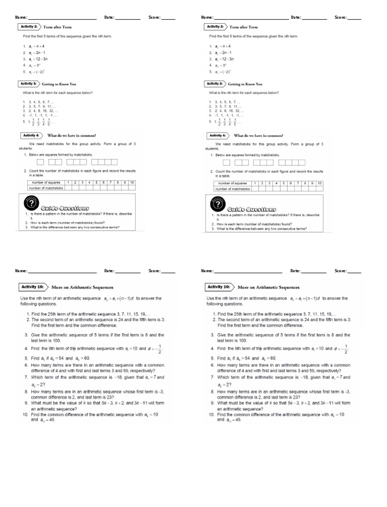 Grade10 Activity Sheets | PDF