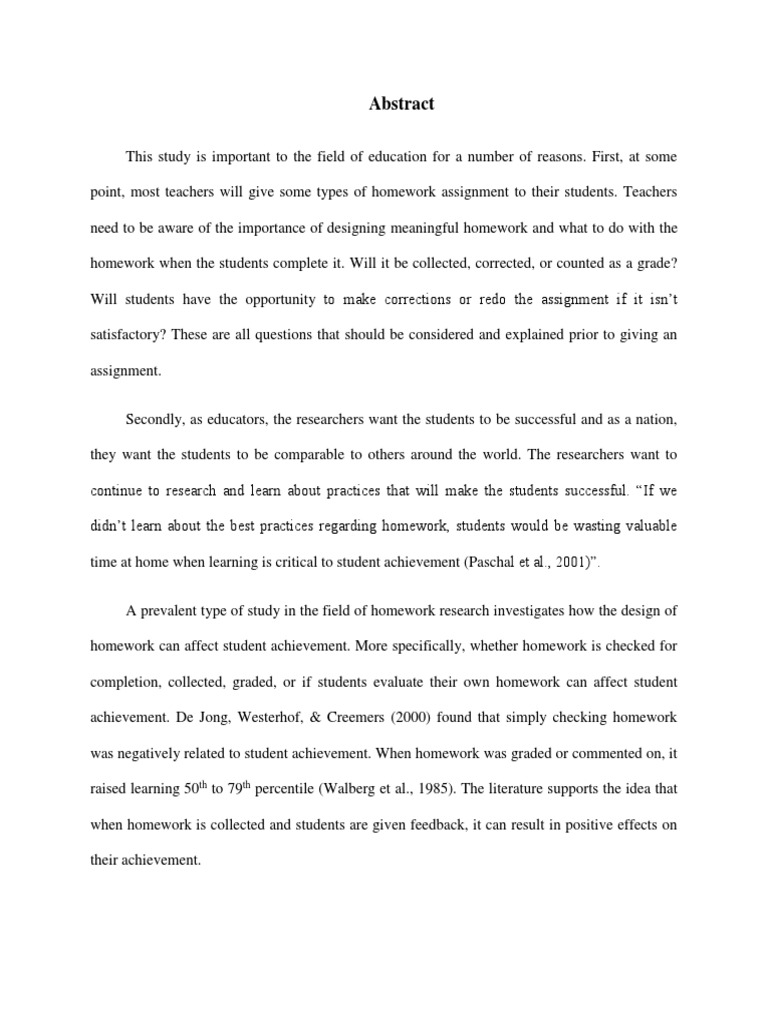 An Evaluation of Homework Policies and Practices at Bien Unido Academy ...