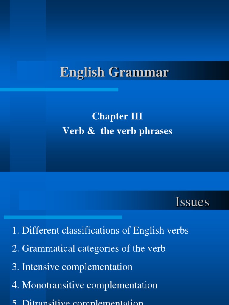 Session 3 Verb and Verb Phrase | PDF | Clause | Phrase
