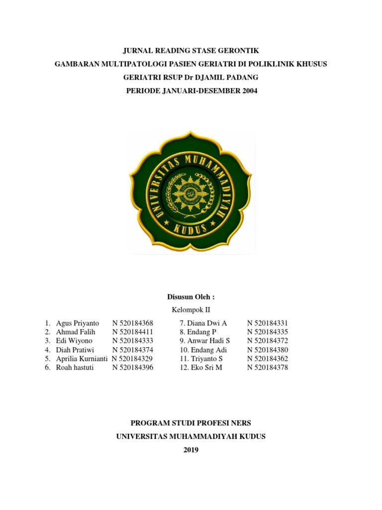 Jurnal Reading Stase Gerontik | PDF