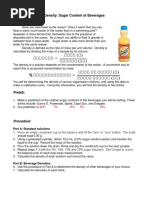 Beverage Density Lab 1 | PDF | Density | Solution