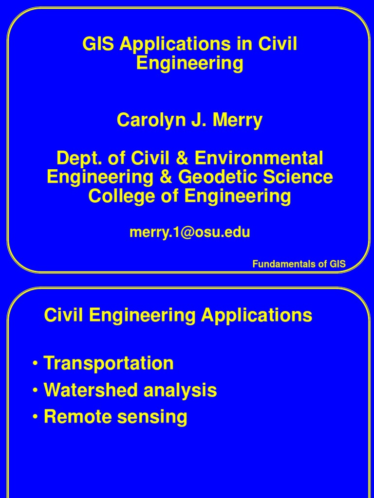 GIS in Civil Engineering Applications | PDF | Geographic Information ...