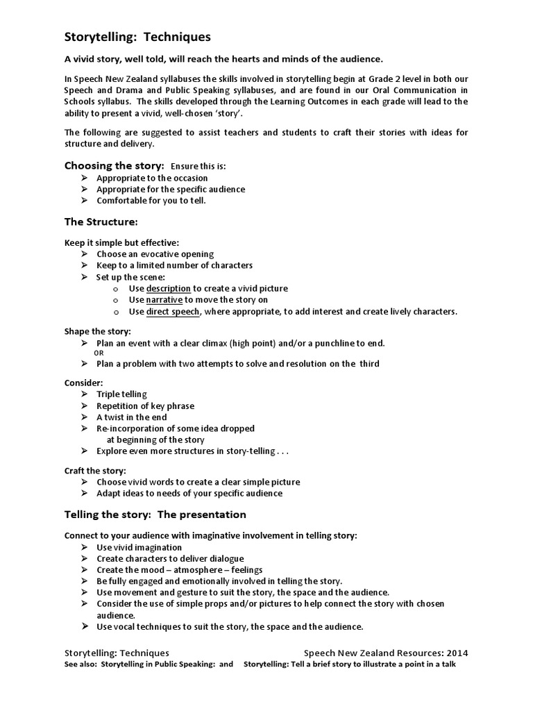 Storytelling Techniques for Engaging Audiences | PDF | Career & Growth ...