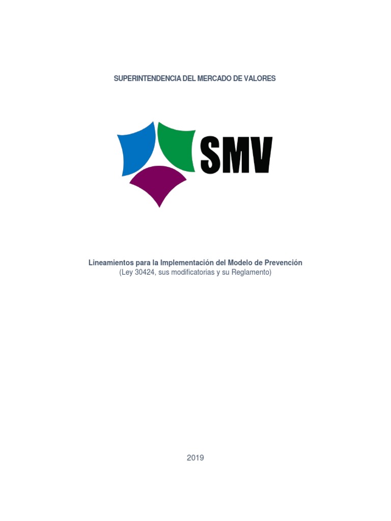 Lineamientos Modelo de Prevención SMV | PDF | Regulación | Castigos